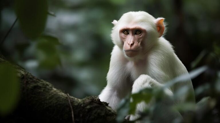 Discover the Fascinating World of Albino Monkeys: Rare White Primates