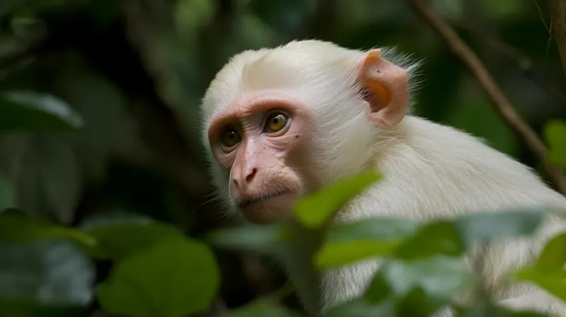 Discover the Fascinating World of Albino Monkeys: Rare White Primates